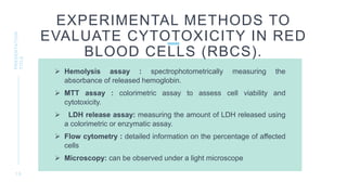Cytotoxicity of nanoparticles on rbc-1.pptx | Biotech and Biomedical Industry | Industries