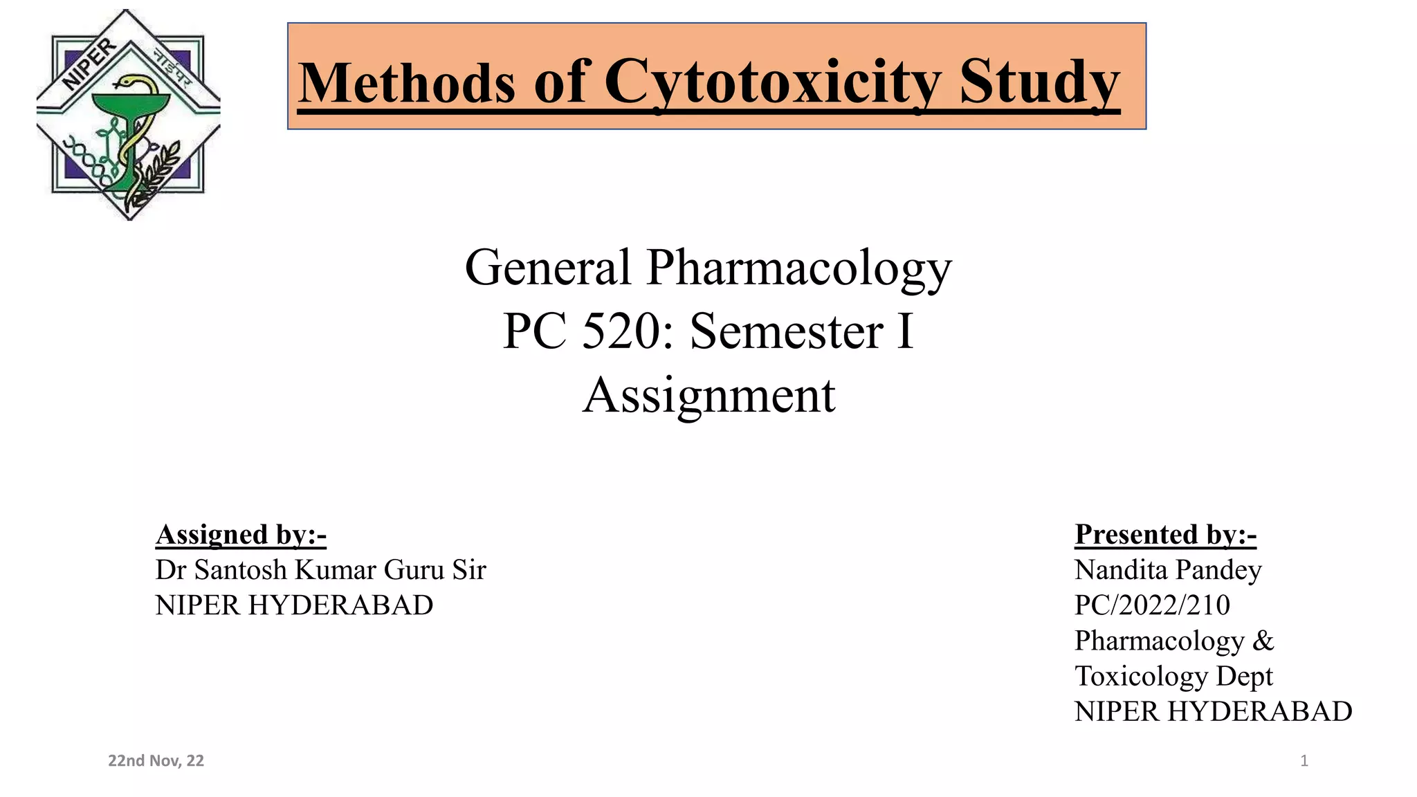 Cytotoxicity Study.pptx