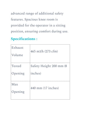Cytotoxic Safety Cabinet laboratory equipment | PDF