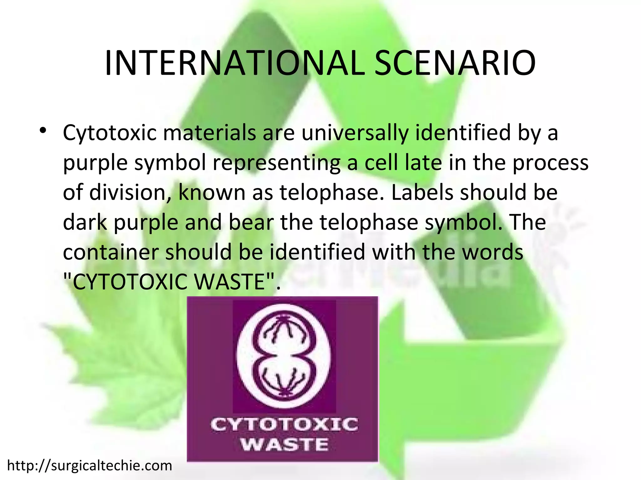 Cytotoxic waste management | PPT