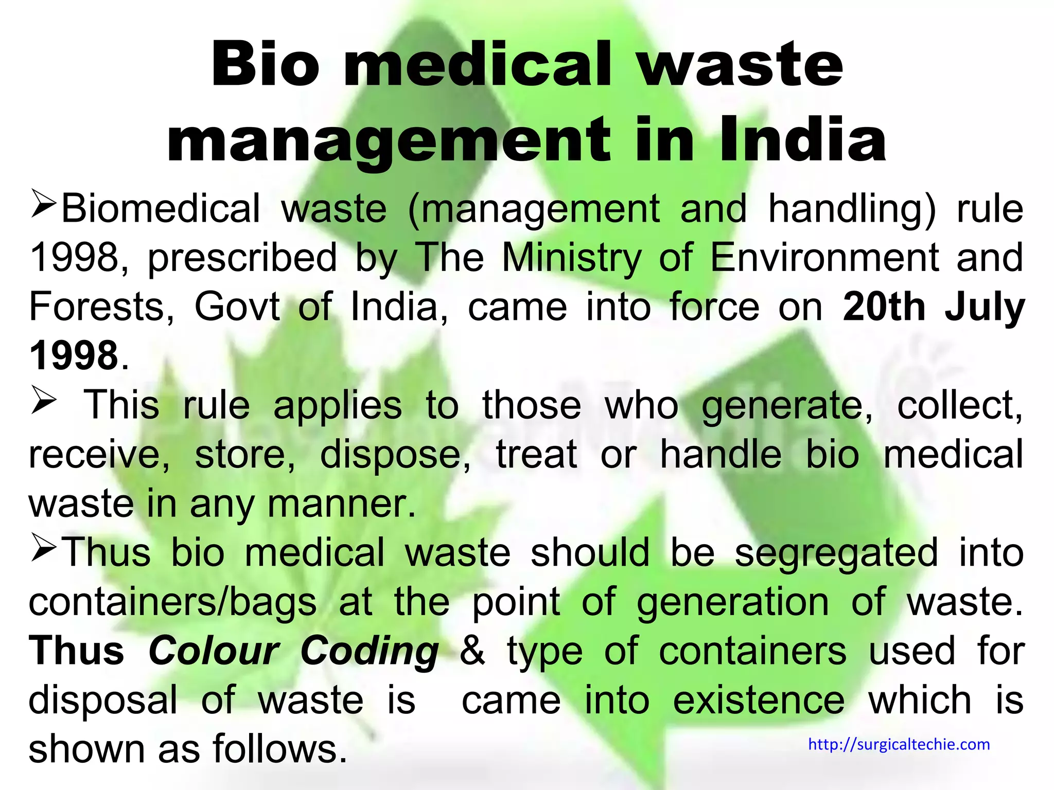 Cytotoxic waste management | PPT