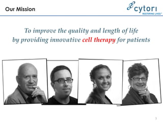 Stem Cell Meeting on the Mesa 2011: CYTX Presentation | PPT