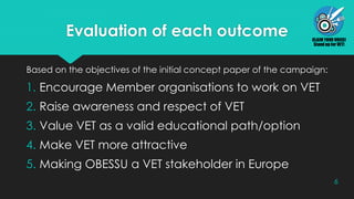 Claim Your Voice - Presentation of the results of the campign for VET ...