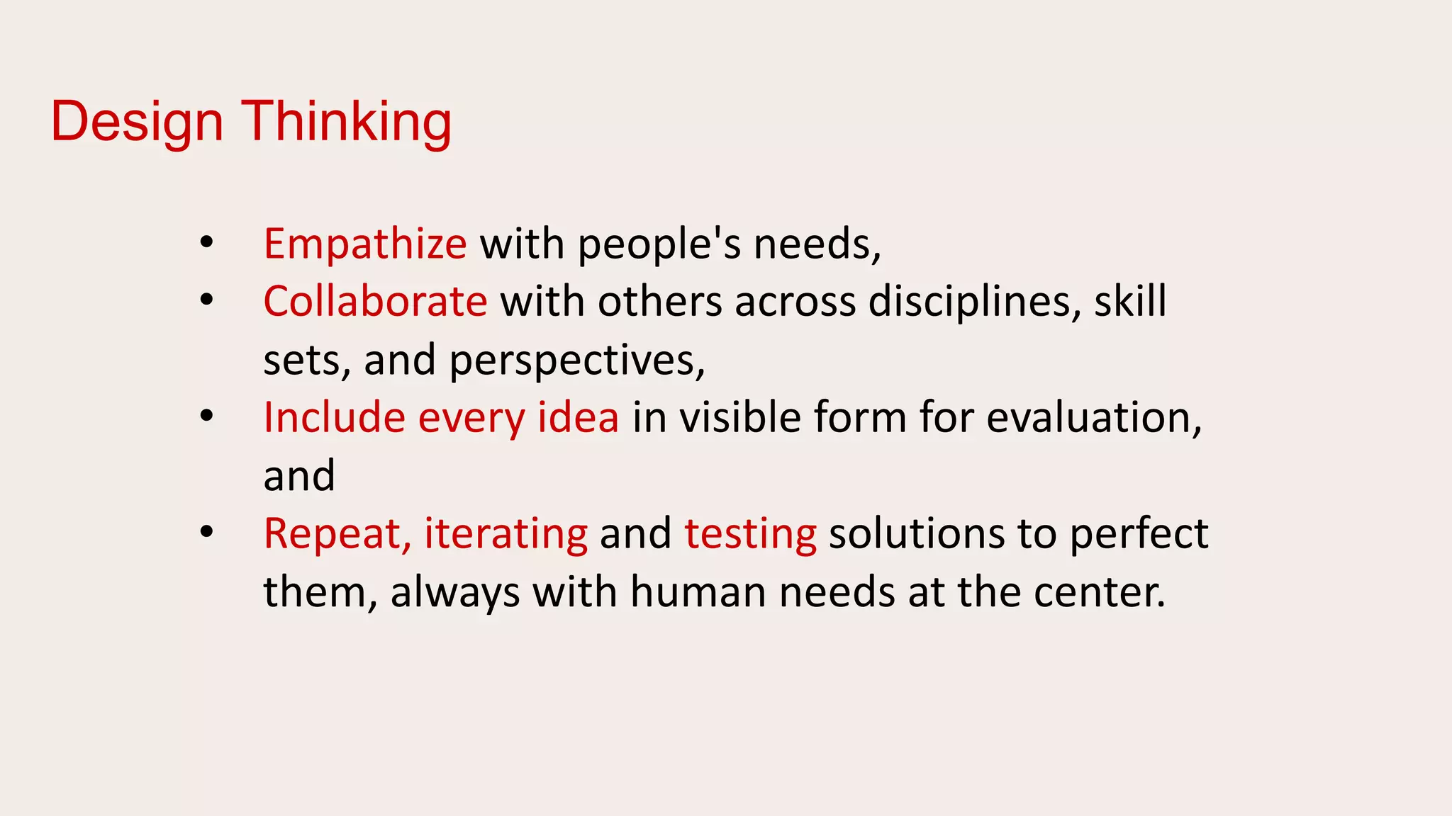 Approach of Design Thinking | PPTX