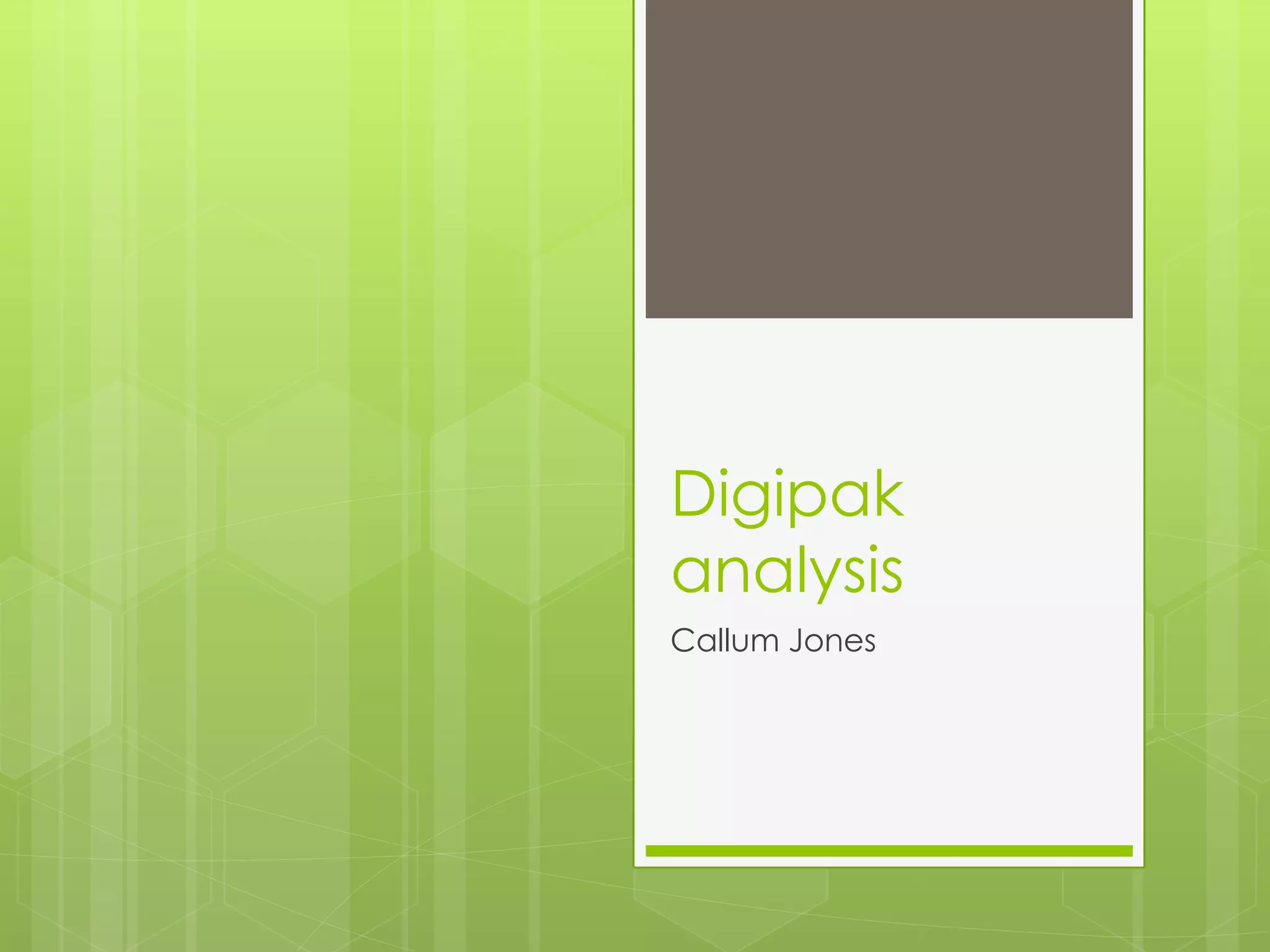 Digipak analysis | PPT