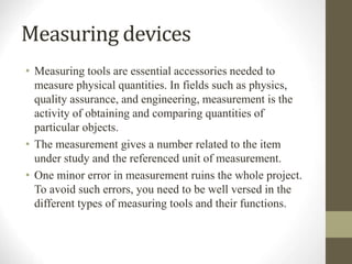 Measuring_devices.for all trades ppt.in the world | PPT | Free Download