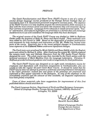 Learn Czech - FSI FAST Course | PDF