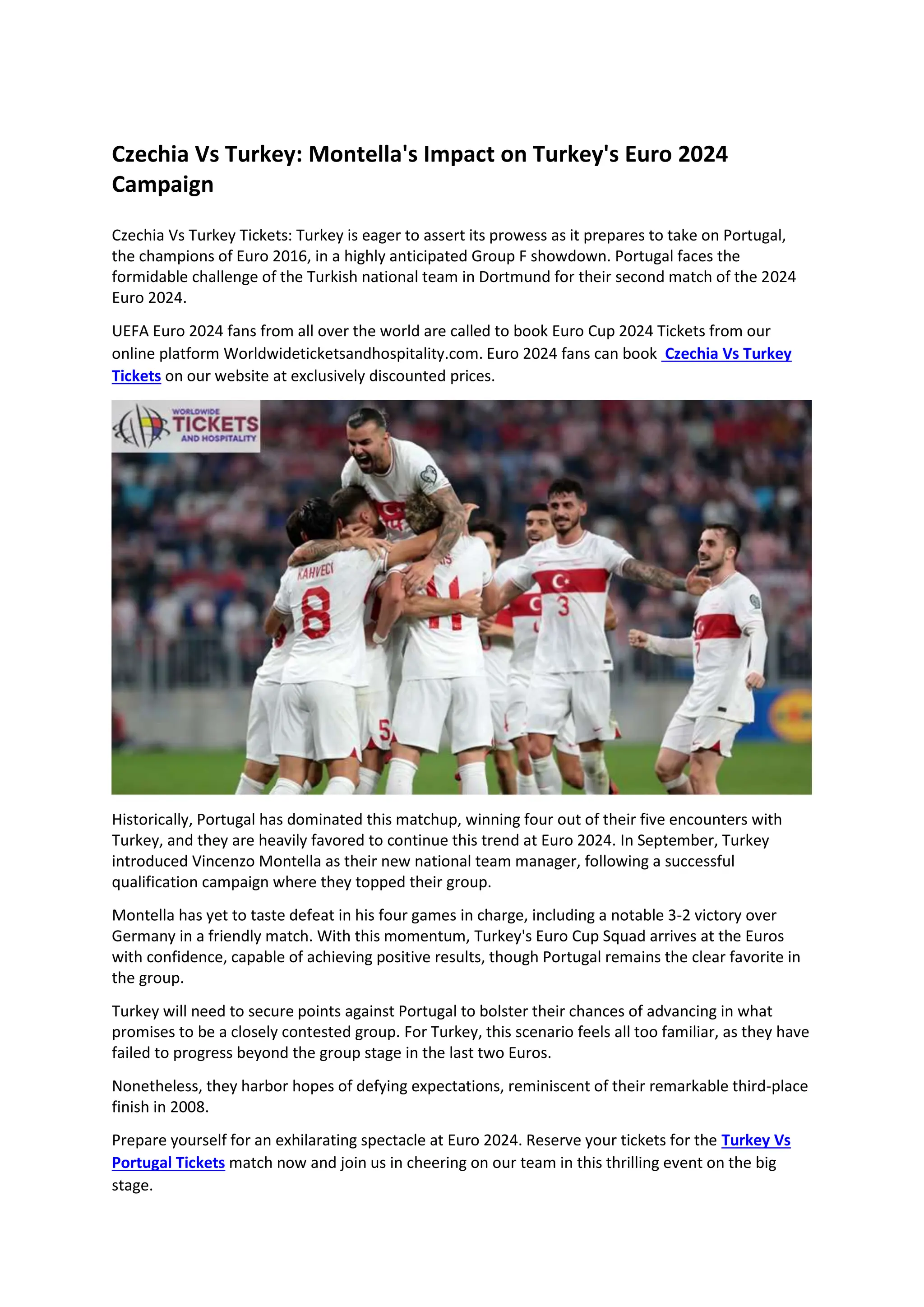Czechia Vs Turkey Montella's Impact Turkey's Euro 2024 Campaign.docx