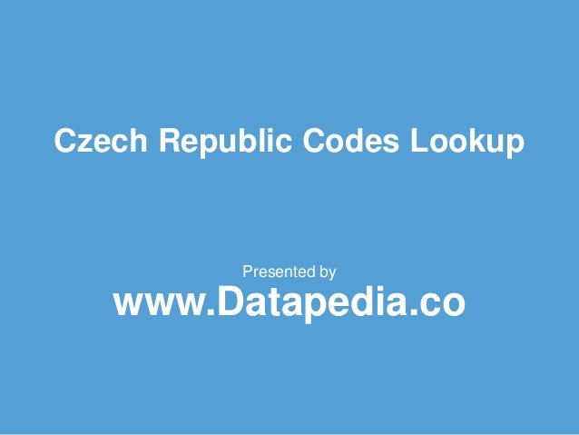 Datapedia Czech Postal Codes Lookup