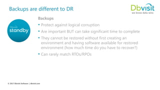 Using Dbvisit STANDBY as DR solution for Oracle ODA machines | PDF