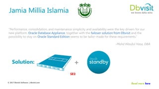 Using Dbvisit STANDBY as DR solution for Oracle ODA machines | PDF