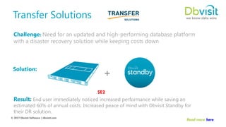 Using Dbvisit STANDBY as DR solution for Oracle ODA machines | PDF