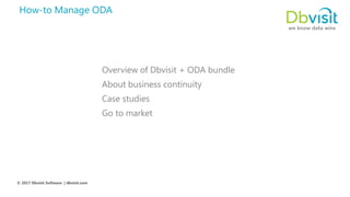 Using Dbvisit STANDBY as DR solution for Oracle ODA machines | PDF