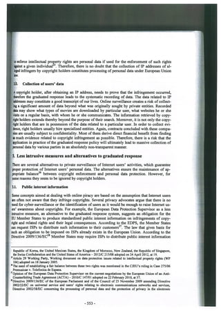 How to Protect End Users‘ Personal Data and Enforce Copyright on the Internet – Is There an ...