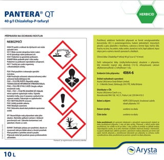Cz herbicide pantera qt_label | PPT