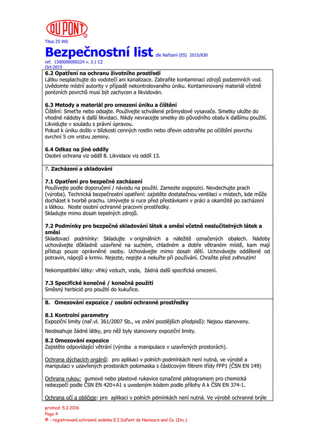Cz herbicide titus 25 wg_msds | PDF