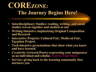 Core Zone Introduction | PPT