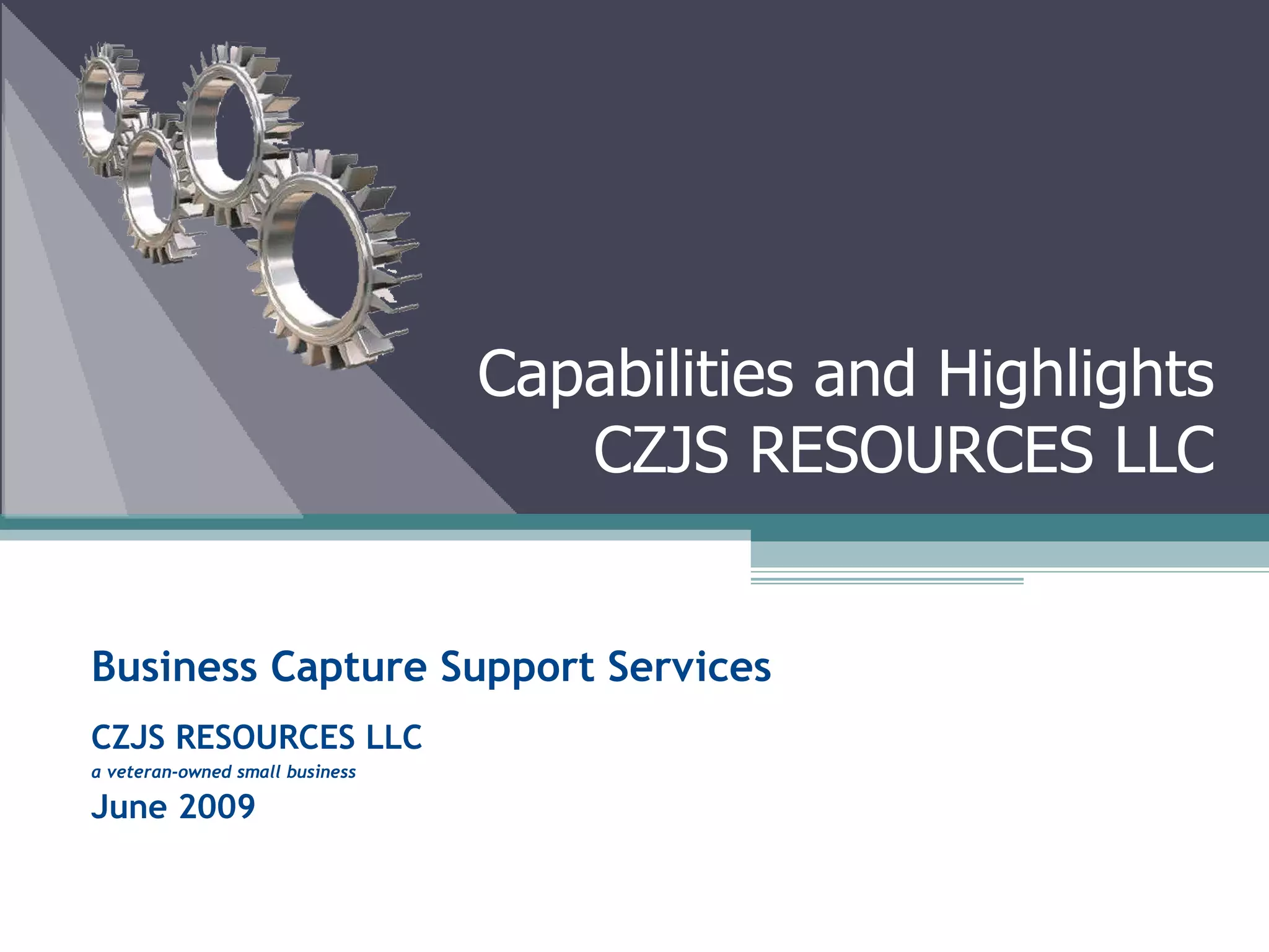 CZJS Resources Business Capture & Proposal Capabilities | PPT ...