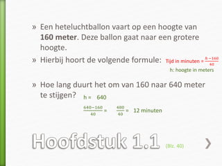 Les 2 - hoofdstuk 1.1 | PPT