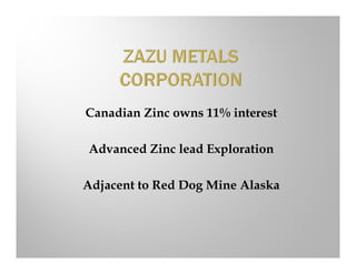 Cnadian Zinc June Presentation | PDF