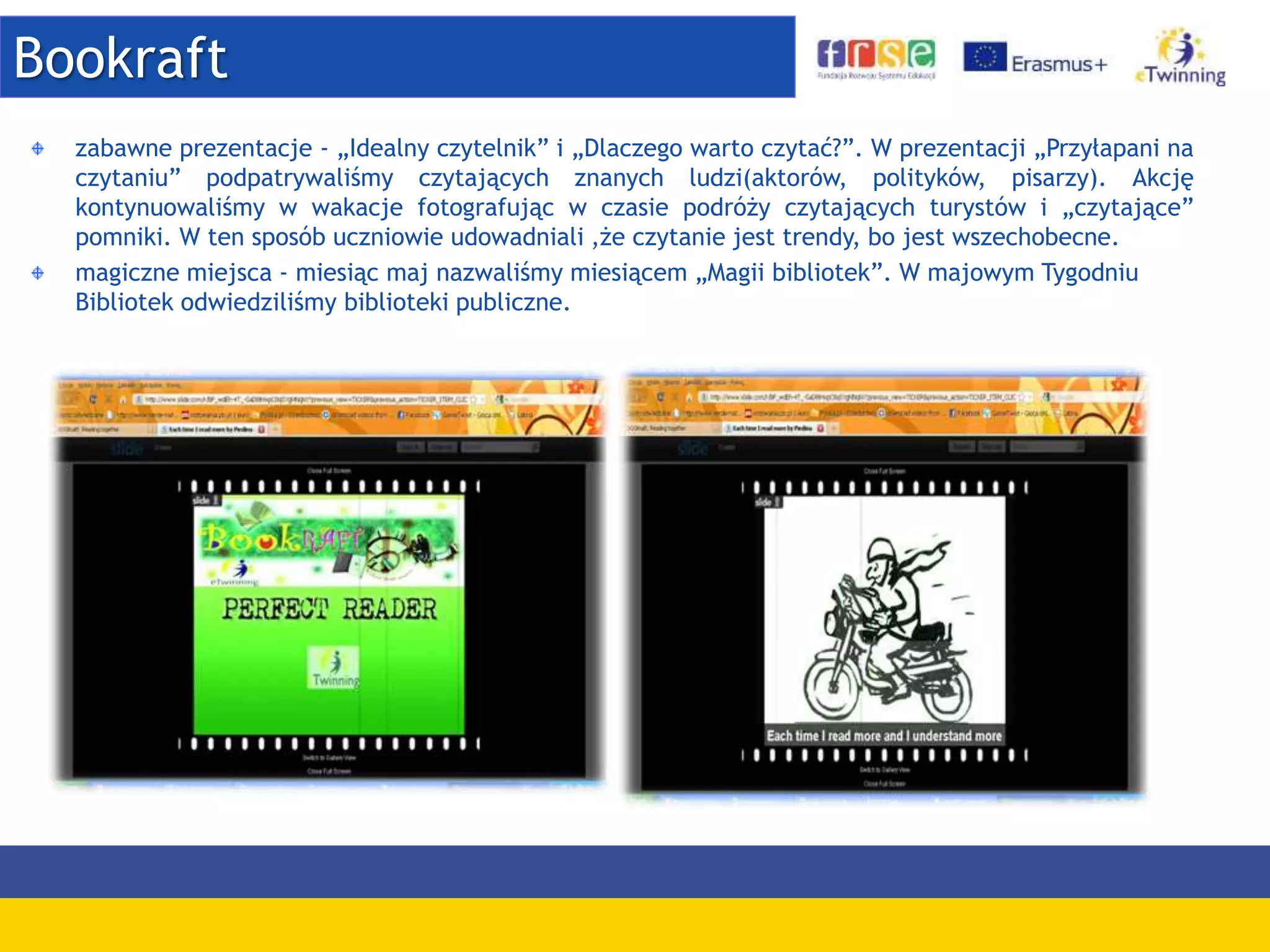 Czytelnicze projekty e twinning | PPTX