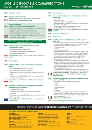 SMi Group's 7th annual Mobile Deployable Communications conference | PDF