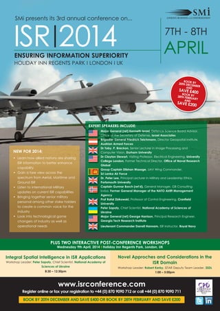 SMi Group's 3rd annual ISR conference | PDF