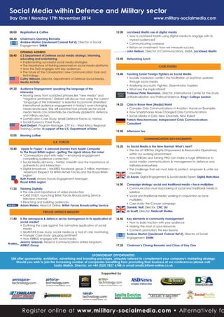 SMi Group's 4th annual Social Media within the Defence & Military ...