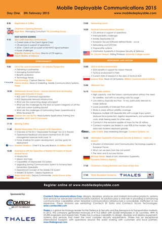 SMi Group's 8th annual Mobile Deployable Communications Conference 2015 ...