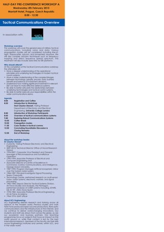 SMi Group's 8th annual Mobile Deployable Communications Conference 2015 | PDF