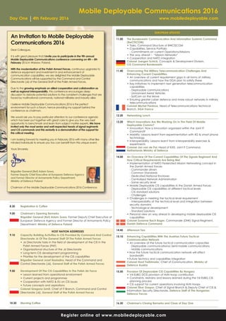 SMi Group's 9th annual Mobile Deployable Communications 2016 | PDF ...