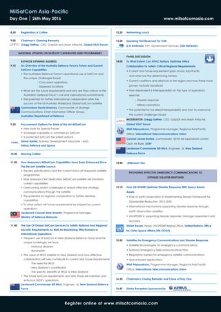 SMi Group's 6th annual MilSatCom APAC 2016 conference | PDF
