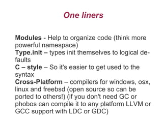 The D Programming Language - Why I love it! | ODP