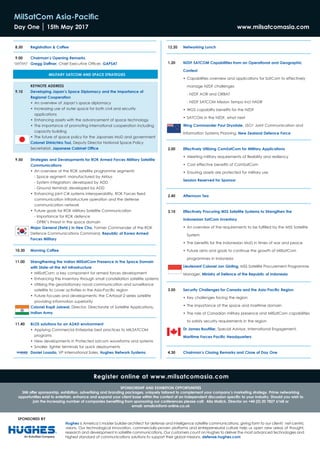 SMi Group's 7th annual MilSatCom Asia-Pacific 2017 | PDF