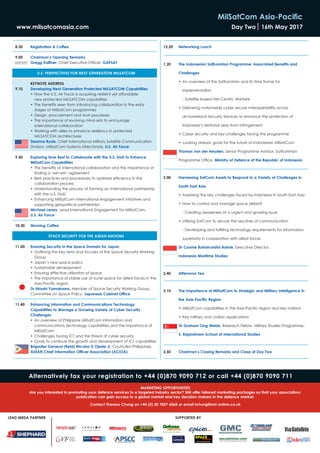 SMi Group's 7th annual MilSatCom Asia-Pacific 2017 | PDF