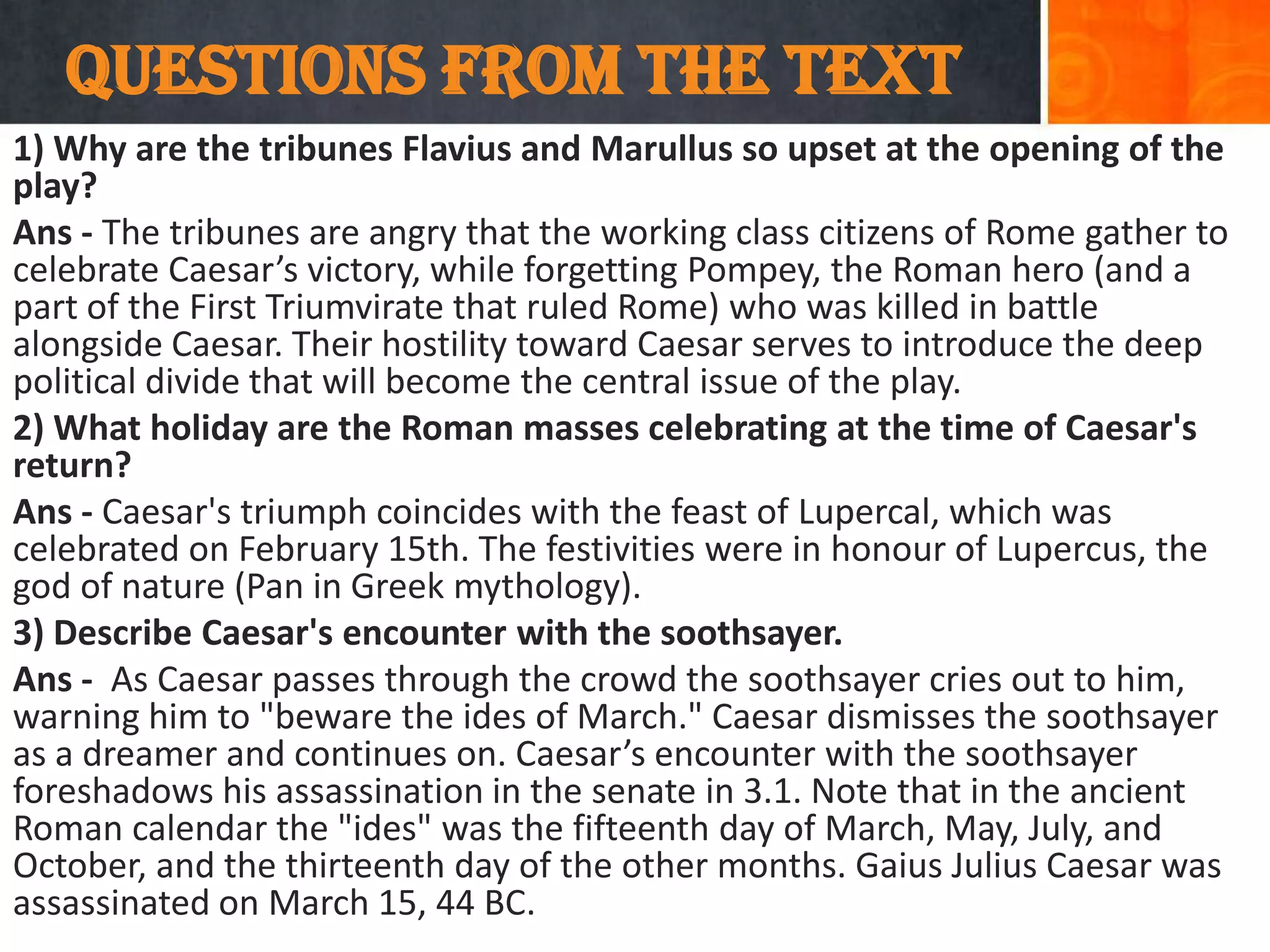 Julius Caesar - PPT | PPTX