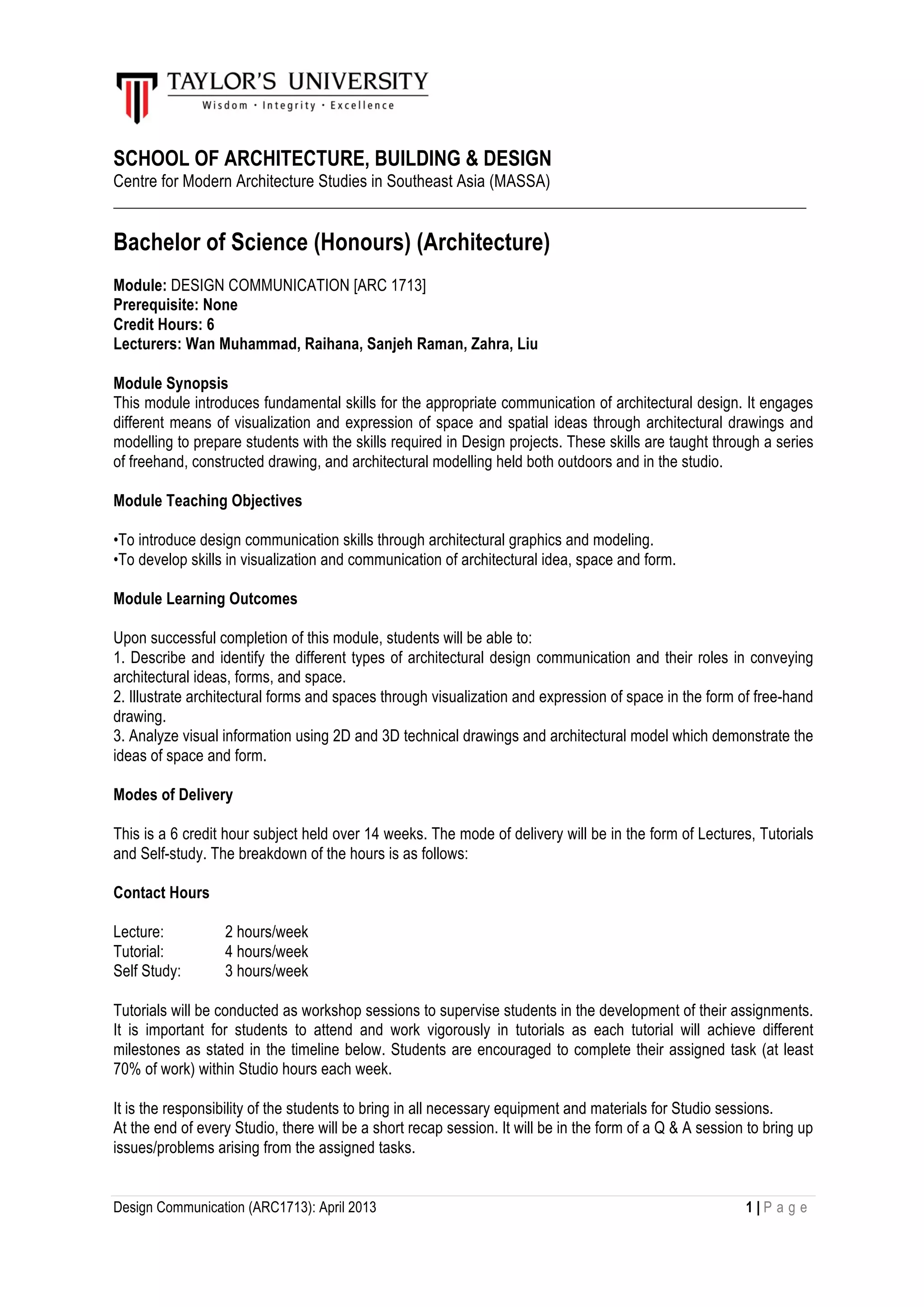 D.comm march 2014 module outline | PDF