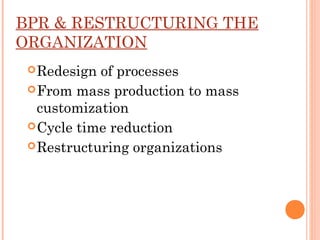Business process re-engineering (BPR) | PPT | Business Administration ...