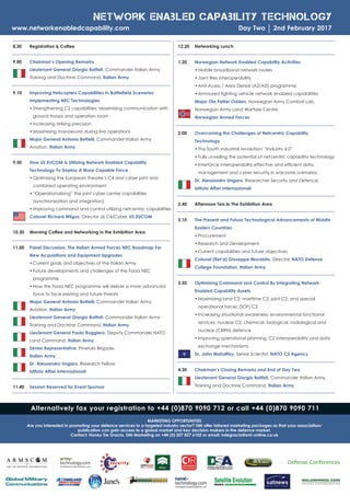 SMi Group's Network Enabled Capability Technology 2017 conference | PDF