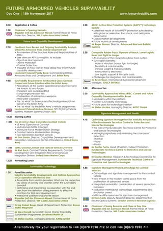 SMi Group's 3rd annual Future Armoured Vehicles Survivability (FAVS ...