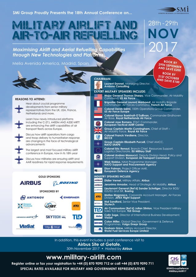 SMi Group's 18th annual Military Airlift and Air-To-Air Refuelling 2017 ...