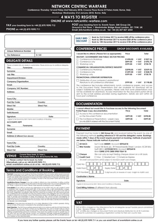 SMi Group's Network Centric Warfare 2018 conference | PDF | Computer Networking | Computing