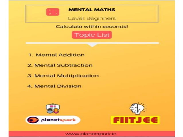 Mental Maths | PPTX