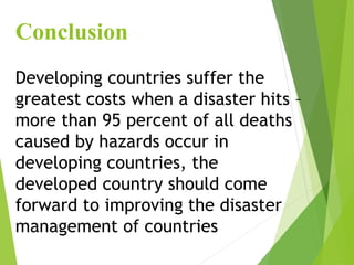 Disaster management for developing countries | PPTX