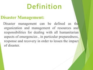 Disaster management for developing countries | PPTX
