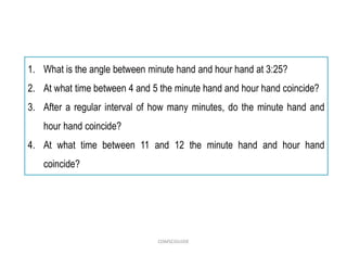 Aptitude Training - CLOCKS | PDF