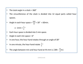Aptitude Training - CLOCKS | PDF