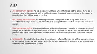 Developing countries need trade,not aid | PPTX