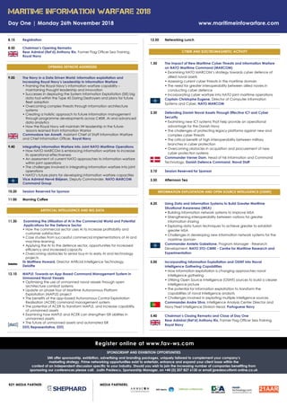 SMi Group's Maritime Information Warfare 2018 | PDF