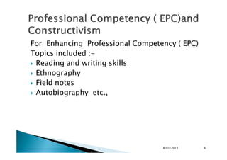Constructivism and Enhancing Professional Competency | PPT